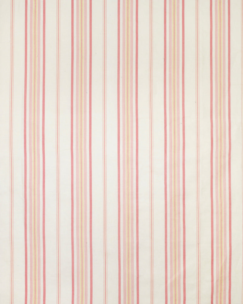 Multi Stripe Raspberry on White Linen | Cabbages & Roses– cabbagesandroses