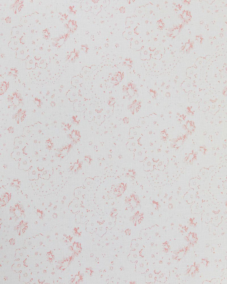 New Penny Pink on White Linen | Cabbages & Roses– cabbagesandroses