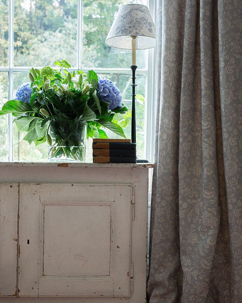 French Toile French Blue on Natural Linen | Cabbages & Roses ...