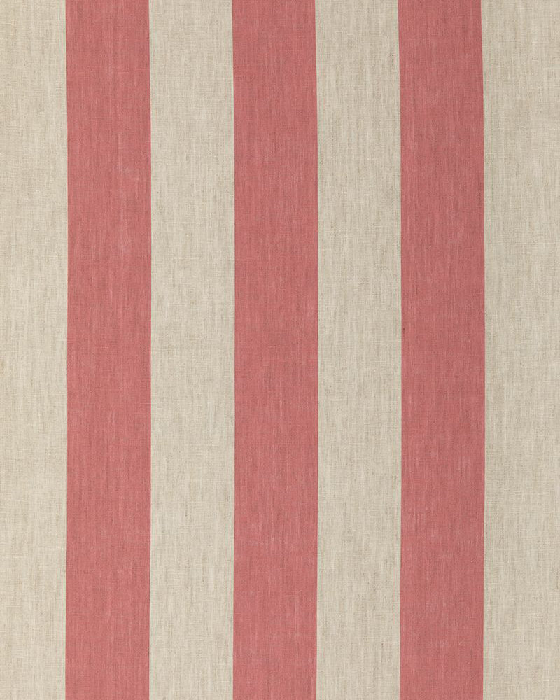 Three Inch Stripe Raspberry on Natural Linen | Cabbages & Roses ...