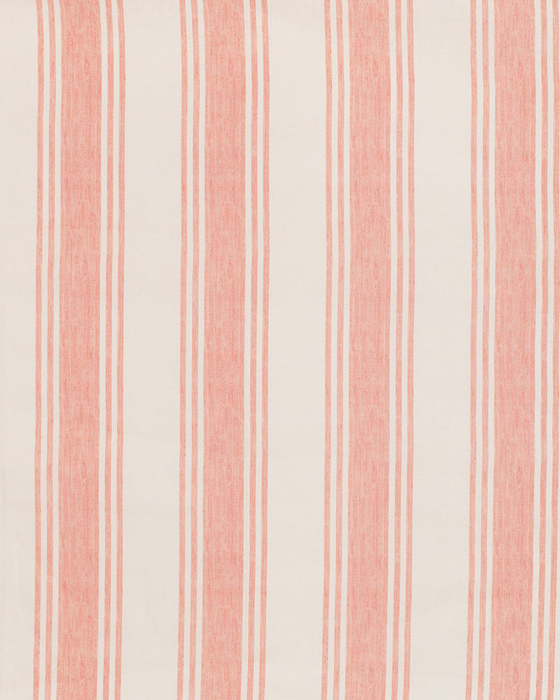 Faded Stripe Pink on White Linen | Cabbages & Roses– cabbagesandroses