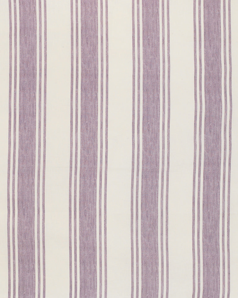Faded Stripe Lilac on White Linen | Cabbages & Roses– cabbagesandroses